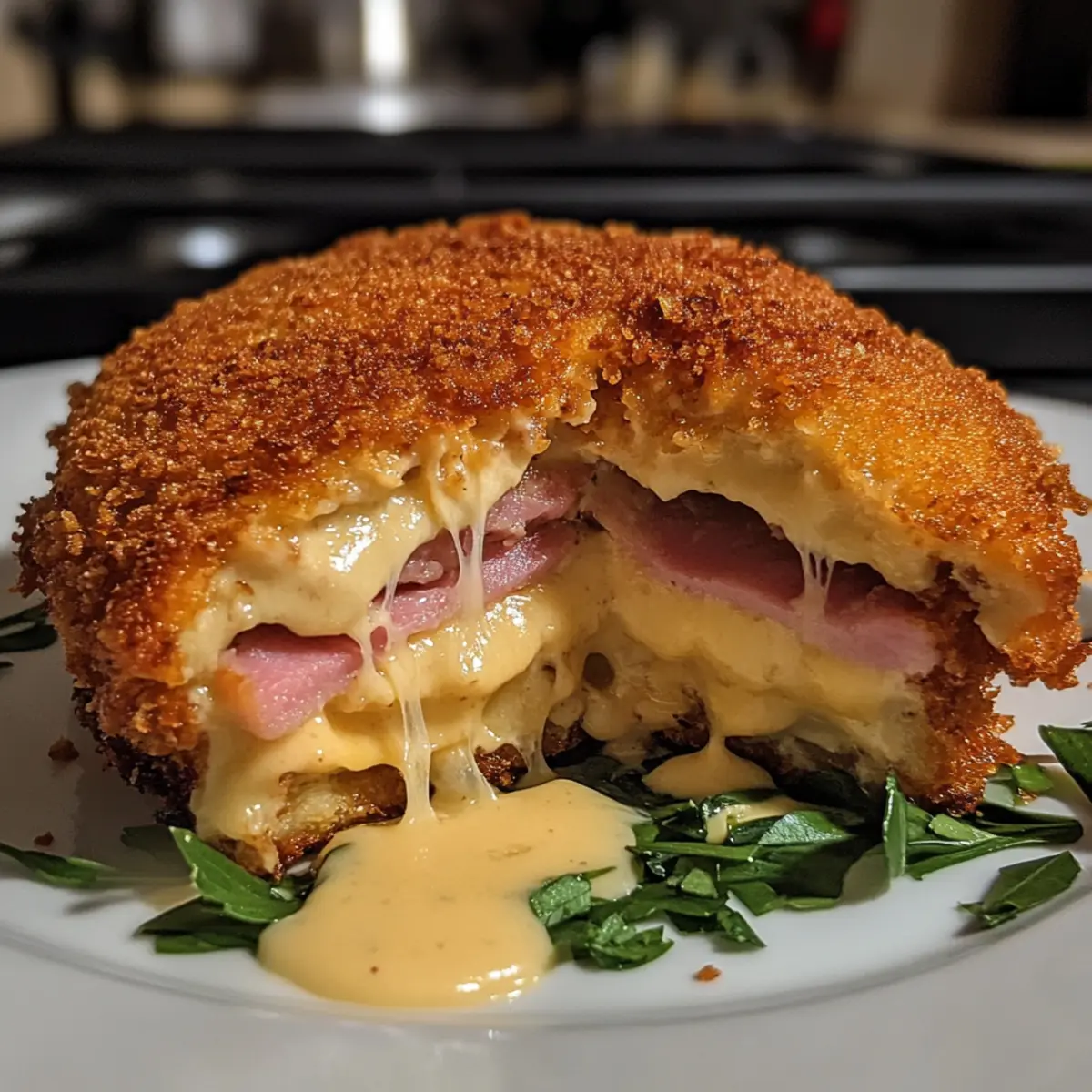 Crispy Vegan Cordon Bleu with Creamy Dijon Sauce Bliss