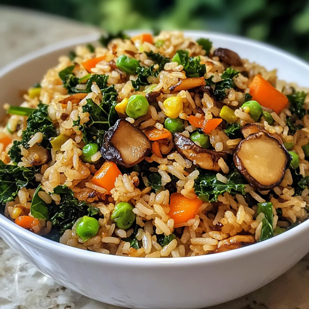 Irresistible Crispy Kale and Shiitake Fried Rice Recipe